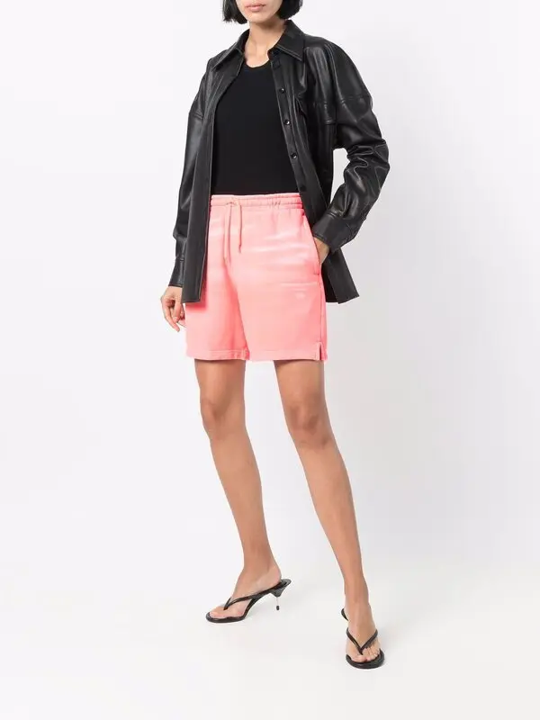 Alexander Wang Tie-dye Cotton Track Shorts