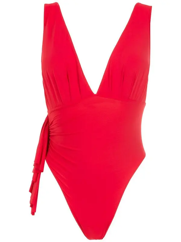 CLUBE BOSSA Unika High-leg Swimsuit - Red