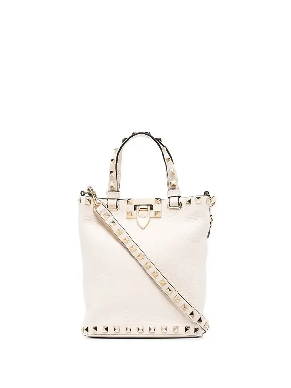 Valentino Garavani Rockstud Leather Crossbody Bag - Neutrals