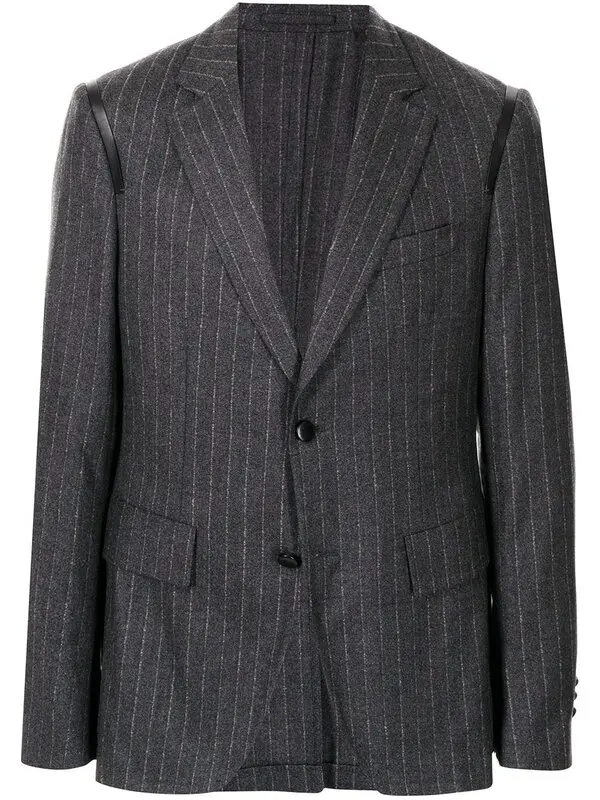 FERRAGAMO Leather-trim Suit Jacket