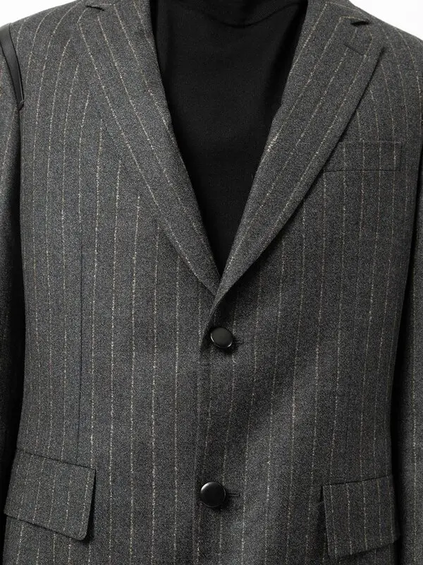 FERRAGAMO Leather-trim Suit Jacket