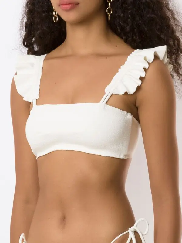 CLUBE BOSSA Zarbo Bikini Top - White