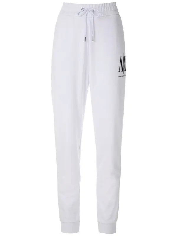 Armani Exchange Logo Track Pants - White