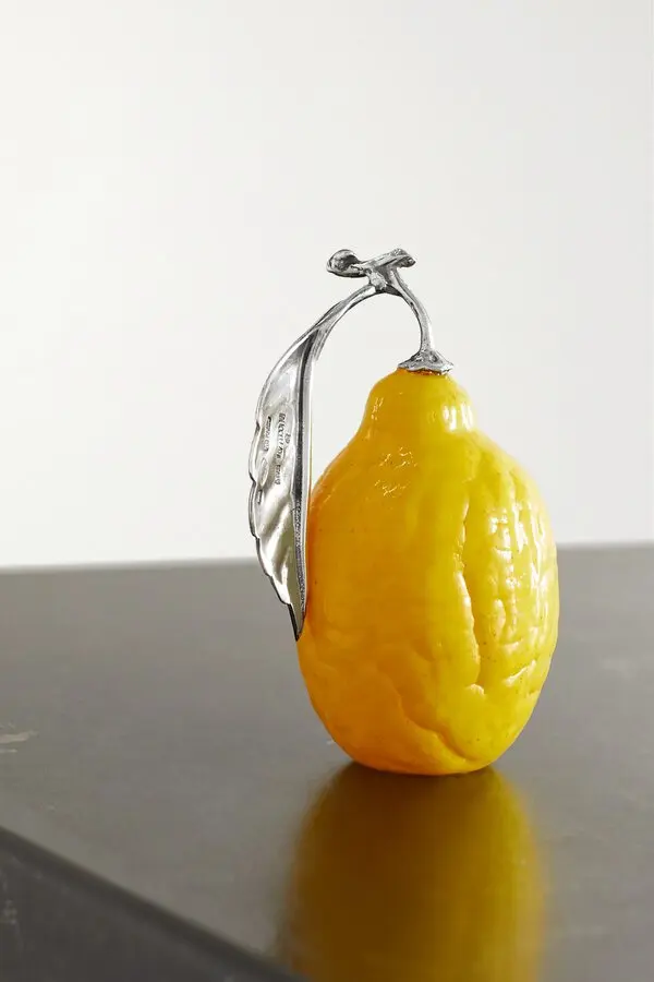 Buccellati Lemon Sterling And Glass Table Marker