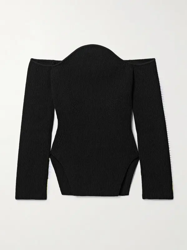 Khaite Maria Off-the-shoulder Sweater - Black