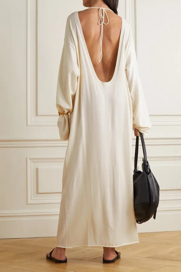 Extreme Cashmere N°192 Scoop Cashmere-blend Maxi Dress