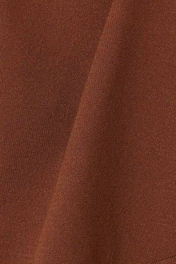 Zeynep Arçay Tie-detailed Stretch-knit Bodysuit
