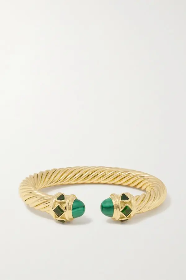 David Yurman Renaissance Malachite And Diopside Cuff