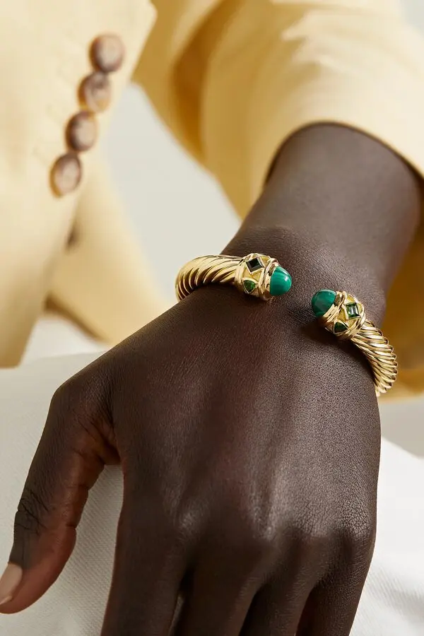 David Yurman Renaissance Malachite And Diopside Cuff