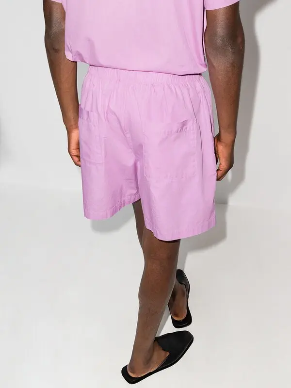 TEKLA High-waist Poplin Shorts - Purple