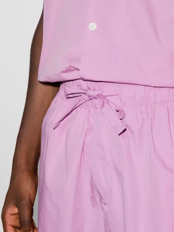 TEKLA High-waist Poplin Shorts - Purple