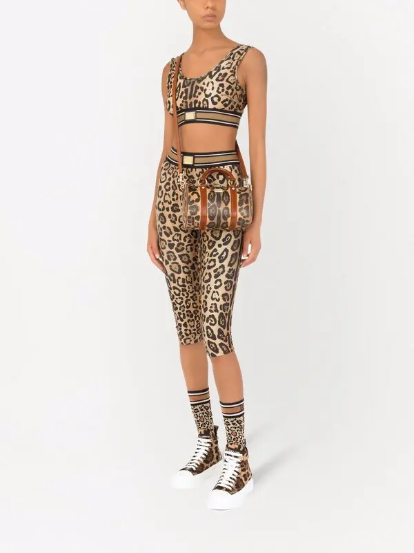 Dolce & Gabbana Small Leopard-print Satchel - Brown