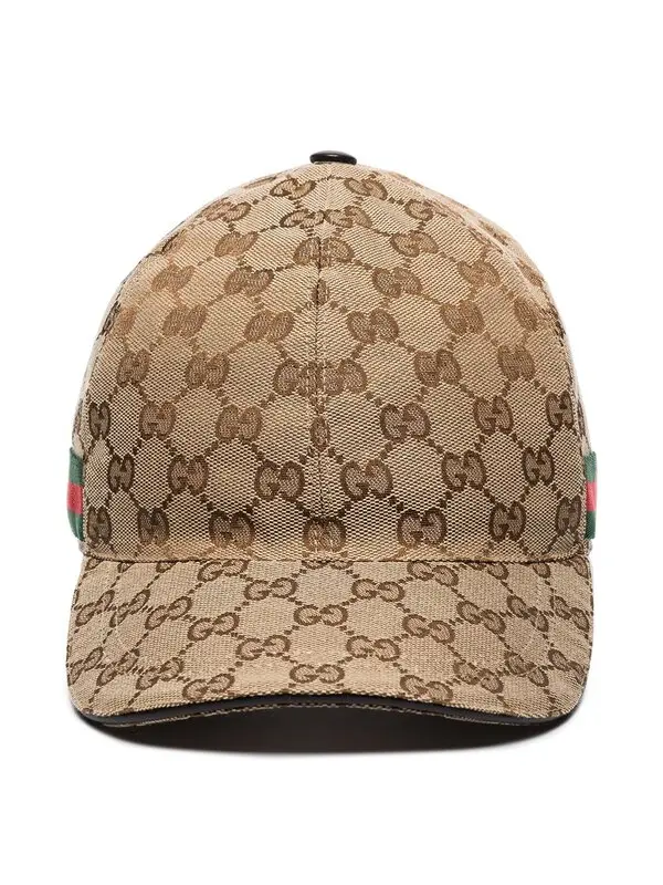 Gucci Gg Supreme Web Baseball Hat - Brown | Editorialist display picture 2