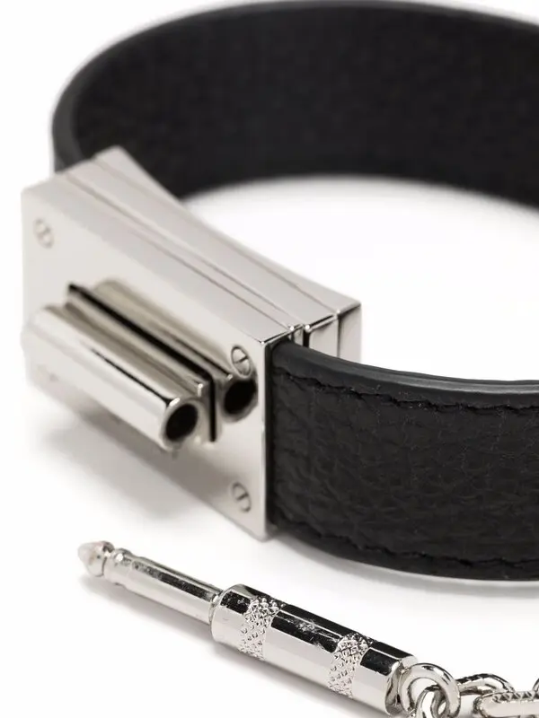 Amiri Logo Leather Bracelet