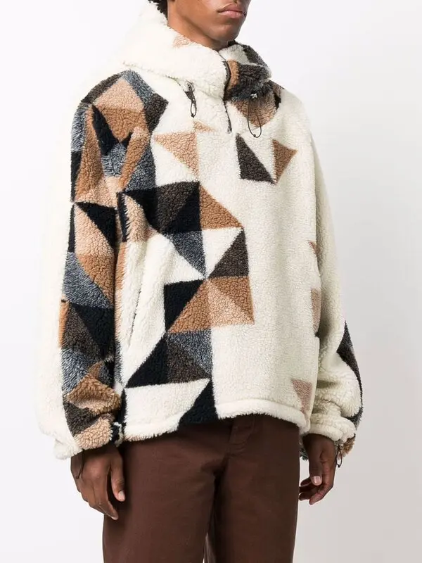 424 Fleece Geometric-detail Sweatshirt