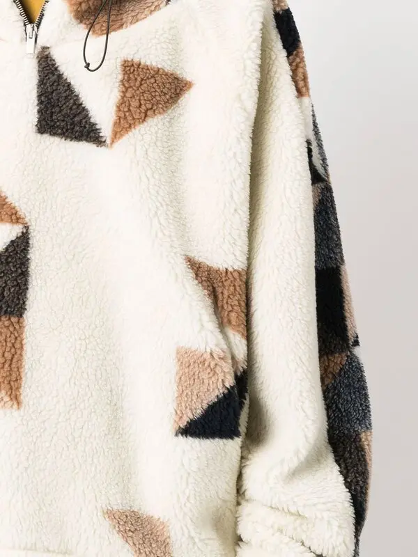 424 Fleece Geometric-detail Sweatshirt