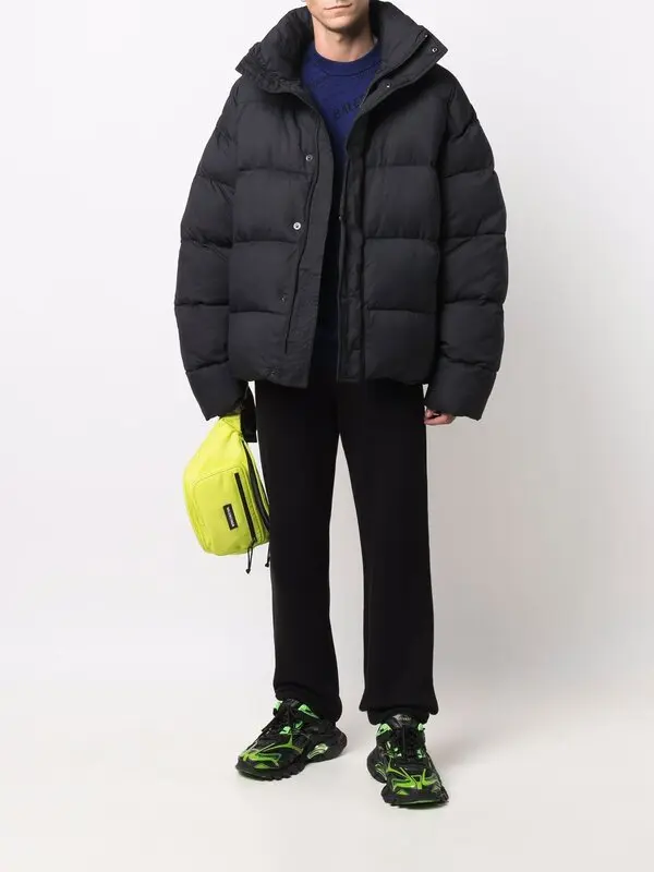 Balenciaga Bb-Logo Puffer Jacket In Black - 30% Off | Editorialist