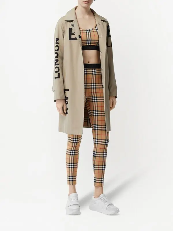 Burberry Vintage Check Sports Bra - Brown