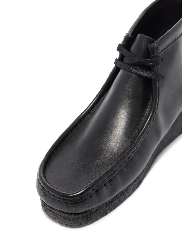 Clarks Wallabee Leather Boots - Black