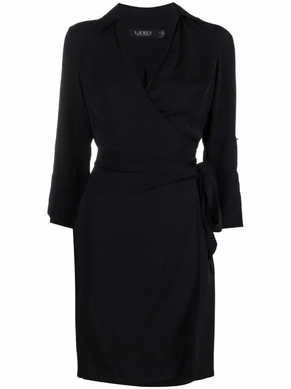 Ralph Lauren Three-quarter Sleeve Wrap Dress