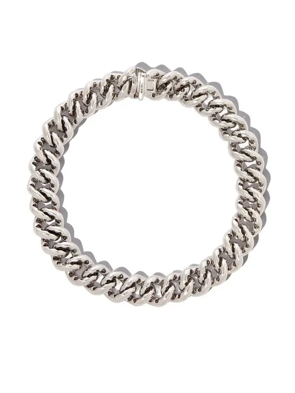 Shay 18k White Gold Pavé Diamond Bracelet - Silver