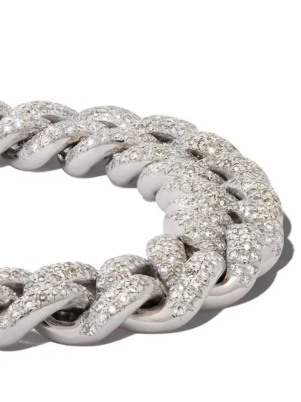 Shay 18k White Gold Pavé Diamond Bracelet - Silver