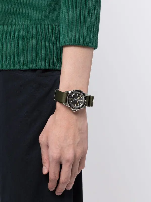 A Bathing Ape® Classic Type 1 Bapex® Nato 40mm - Green | Editorialist