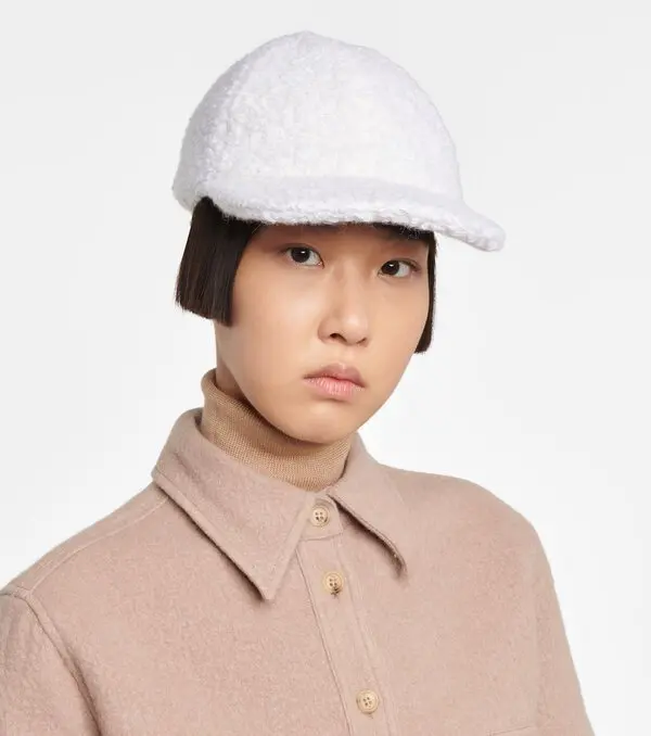 Gabriela Hearst Bouclé Baseball Cap - White
