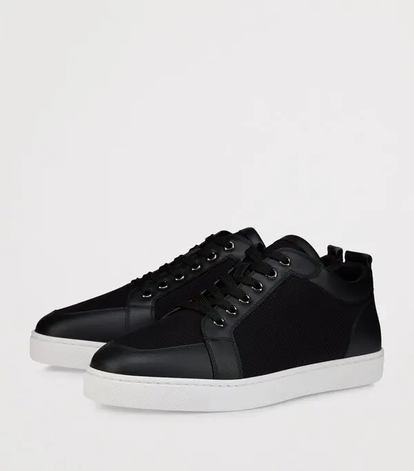 CHRISTIAN LOUBOUTIN Rantulow Leather Sneakers - Black