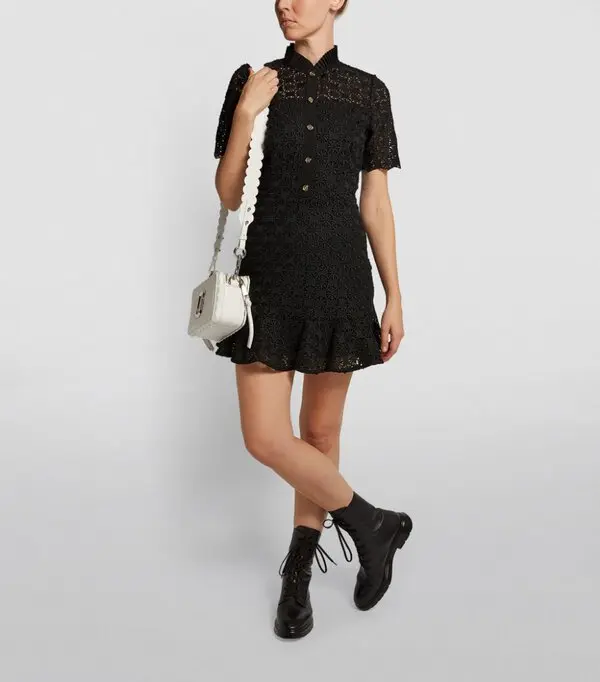 Sandro Lace Mini Dress - Black