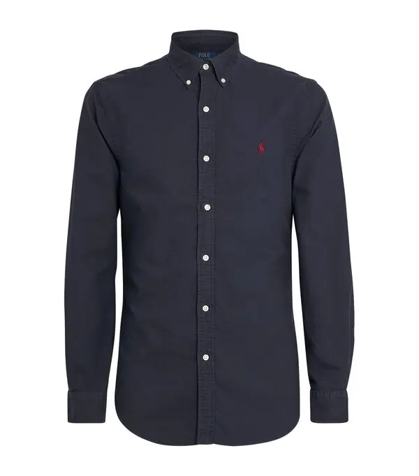 Polo Ralph Lauren Cotton Logo-embroidered Shirt - Navy