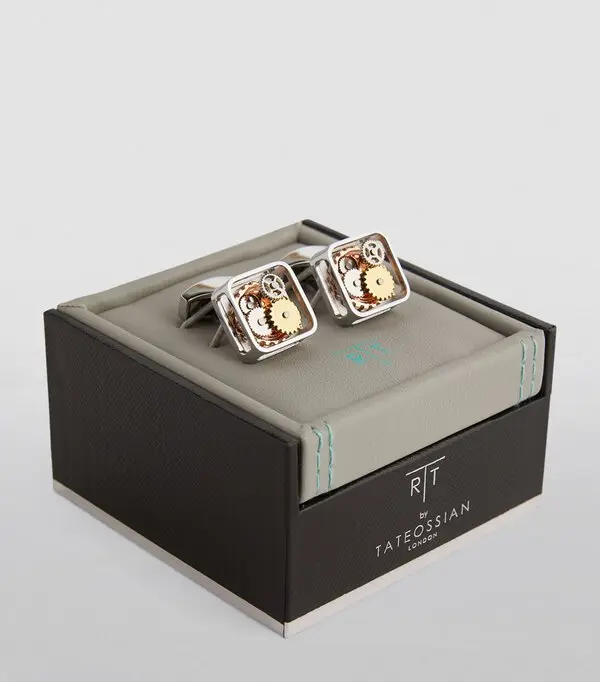 Tateossian Square Gear Cufflinks