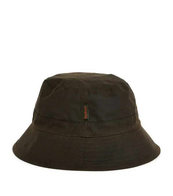 Barbour Waxed Cotton Bucket Hat - Green
