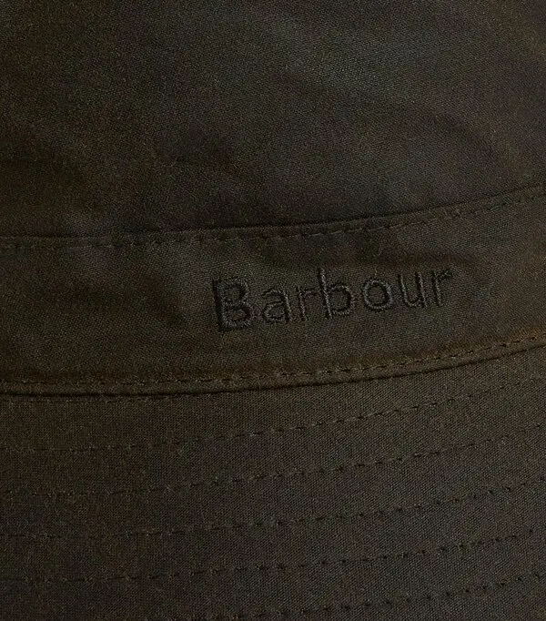 Barbour Waxed Cotton Bucket Hat - Green