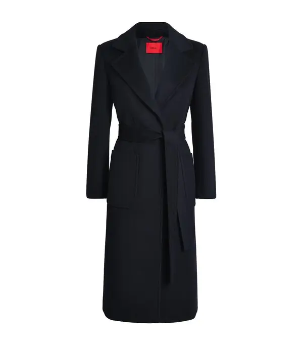 Max & Co. Wool Runaway Belted Coat - Blue