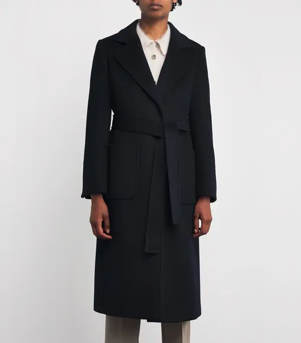 Max & Co. Wool Runaway Belted Coat - Blue
