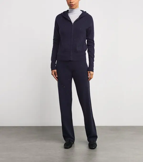 WILLIAM SHARP Cashmere Crystal-embellished Zip-up Hoodie