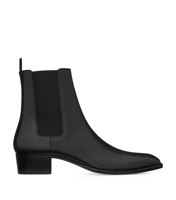 Saint Laurent Leather Wyatt Chelsea Boots