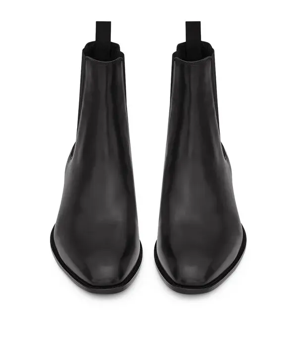 Saint Laurent Leather Wyatt Chelsea Boots