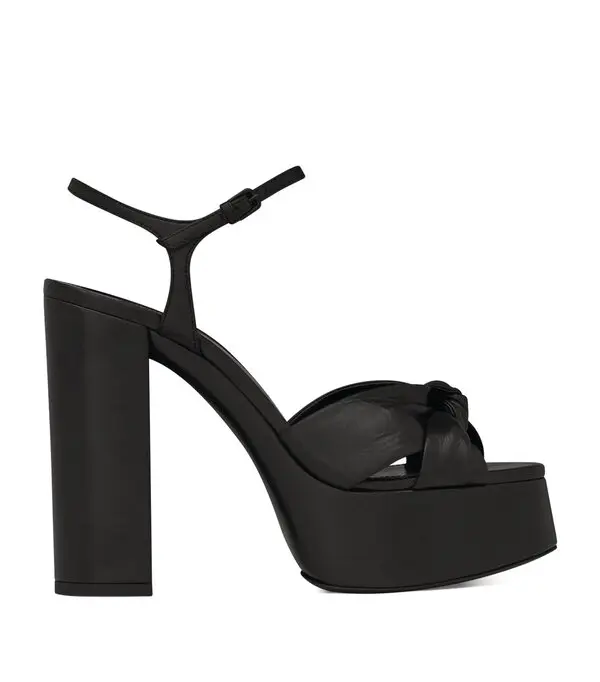 Saint Laurent Leather Bianca Sandals 85 - Black