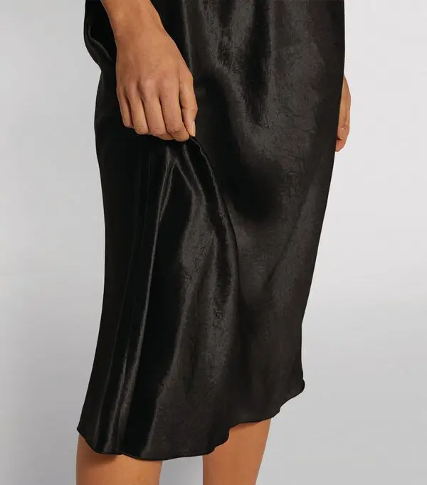 Vince Strappy Slip Midi Dress - Black
