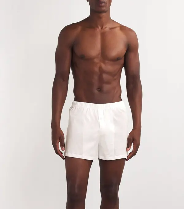 Hanro Cotton Boxer Shorts - White