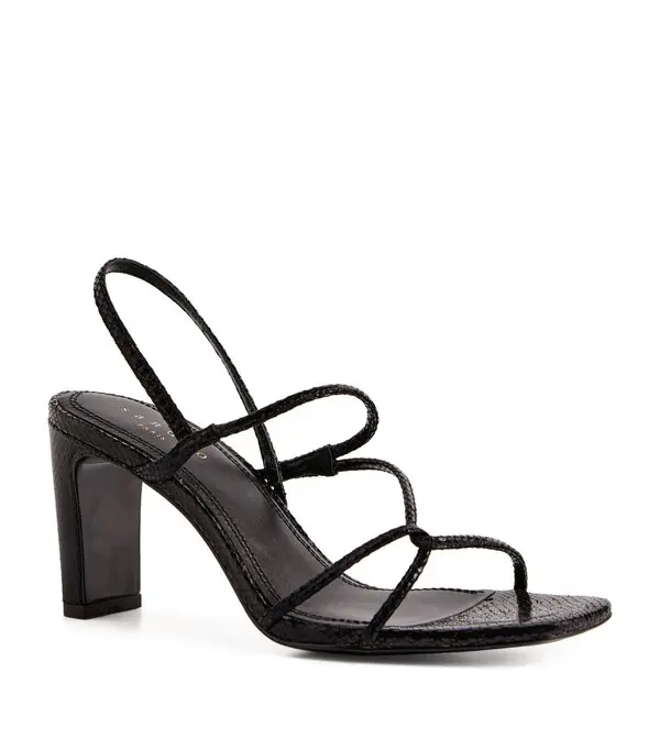 Sandro Leather Strappy Sandals 70 - Black