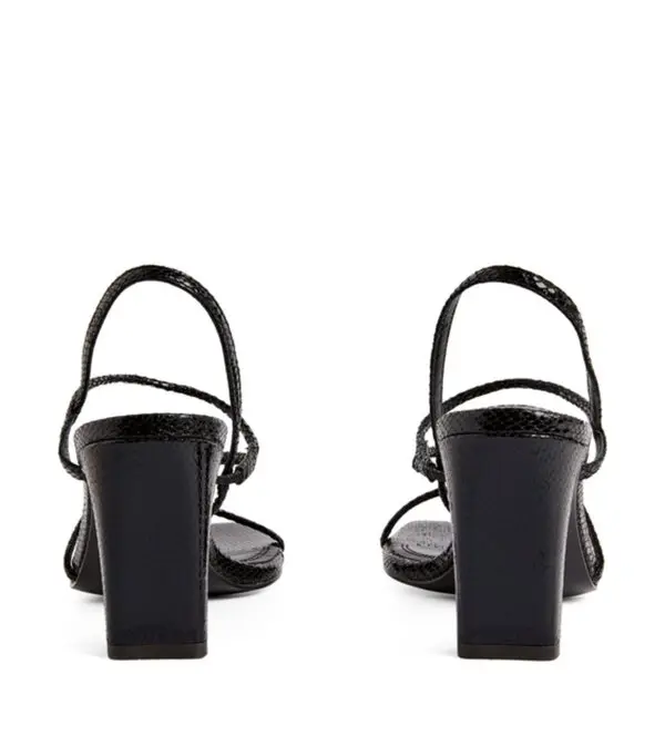 Sandro Leather Strappy Sandals 70 - Black