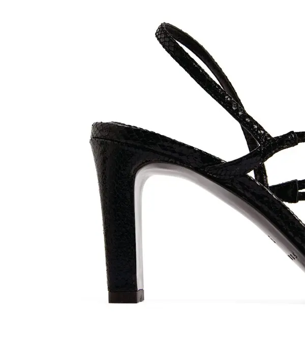 Sandro Leather Strappy Sandals 70 - Black