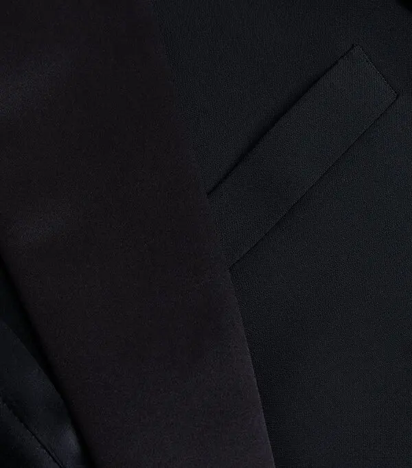 Giorgio Armani Silk-trimmed Tuxedo Suit - Blue