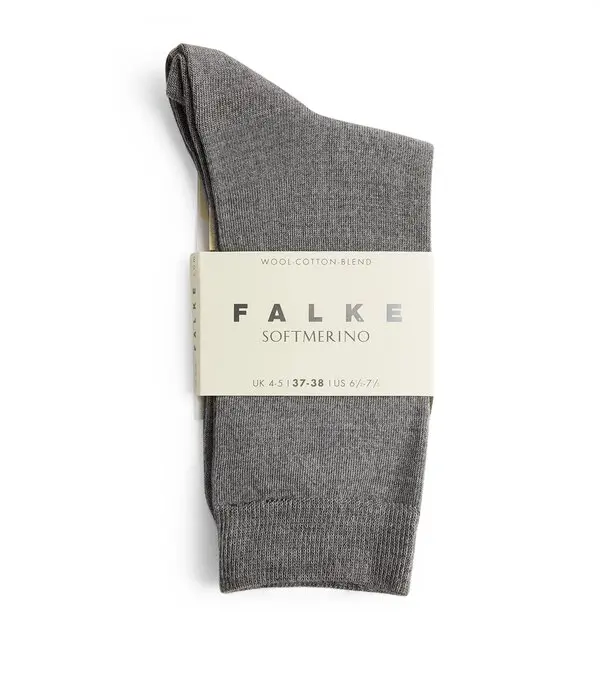 Falke Merino Wool-cotton Crew Socks - Grey