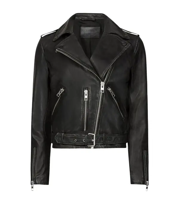 ALLSAINTS Leather Balfern Biker Jacket - Black