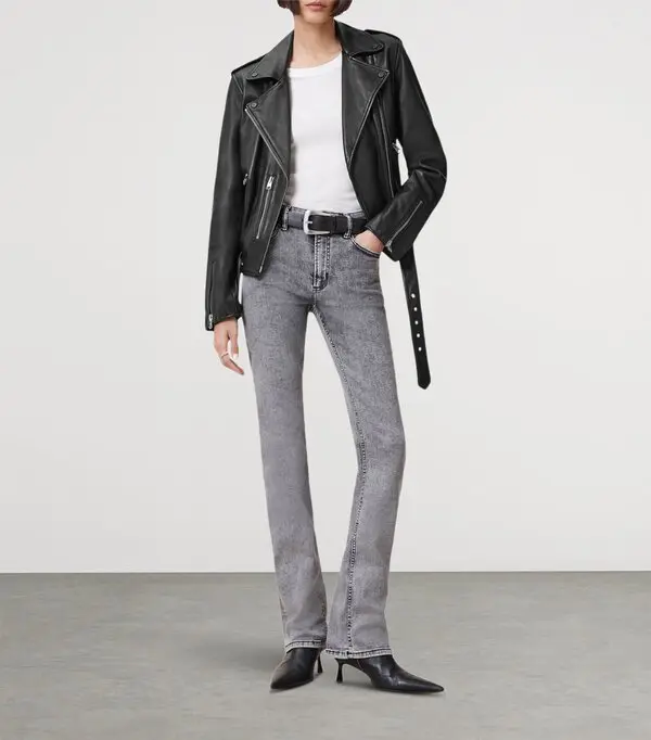 ALLSAINTS Leather Balfern Biker Jacket - Black