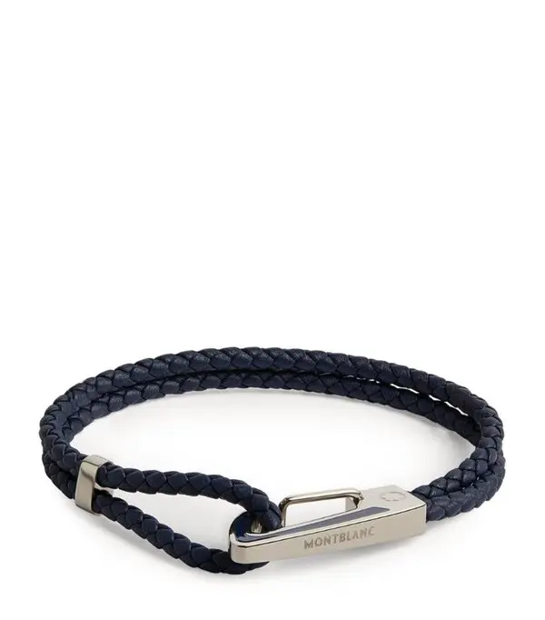 Montblanc Leather Woven Bracelet